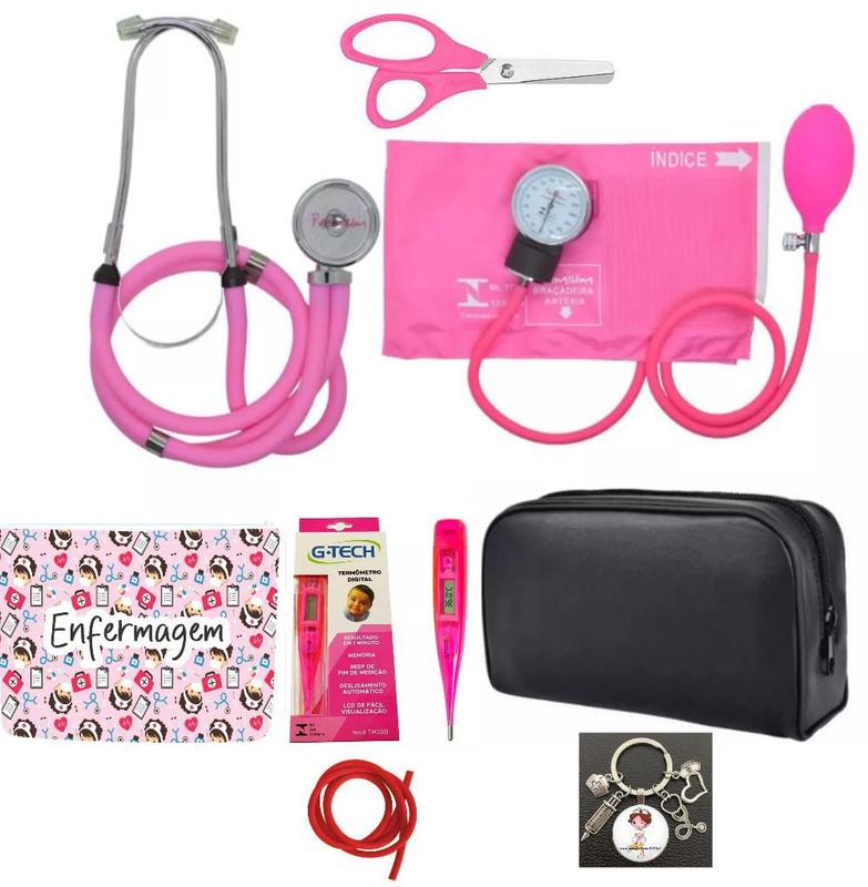 Kit Acadêmico De Enfermagem Completo Aparelho Marca Premium G-tech ...
