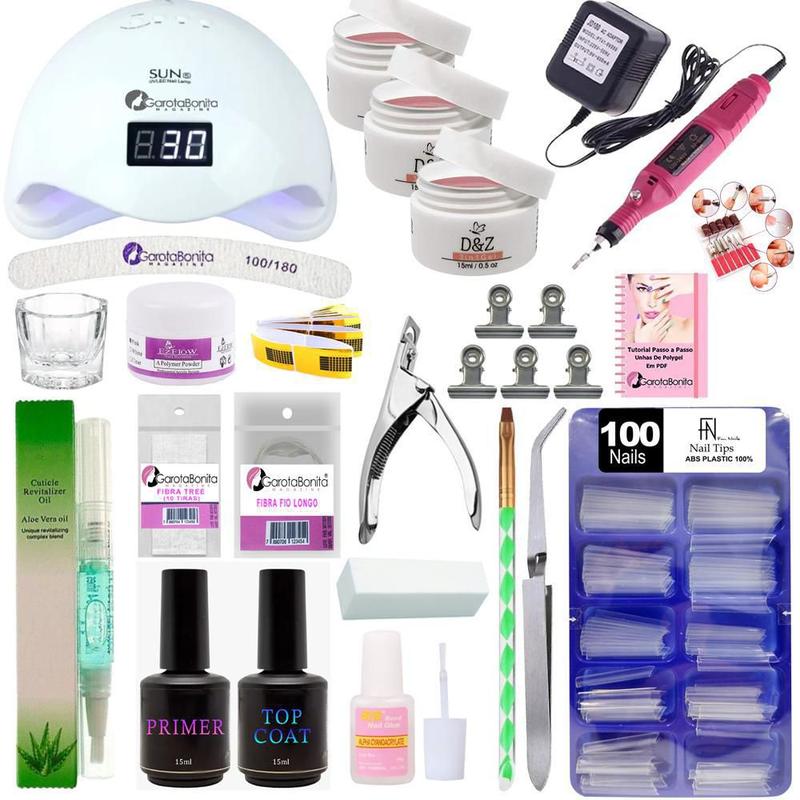 Kit Acrigel Acrygel Fibra Unhas Acrigel Completo Cabine Tips - Garota ...