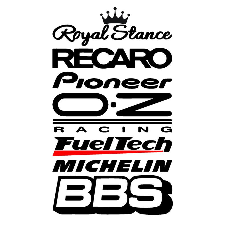 Kit Adesivo Para Carros Tuning Rebaixado Marcas Esportivas - Adesivos Mania Brasil - Acessórios ...