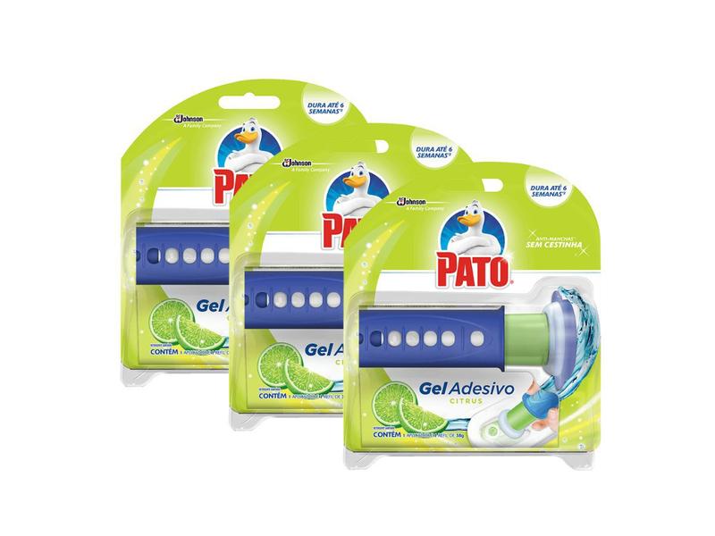 Kit Adesivo Sanitario Pato Gel Citrus 3 Aplicador + 3 Refel com 6 ...
