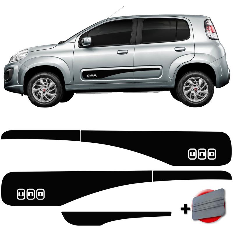 Kit Adesivos Faixa Lateral Novo Uno Vivace Evo Faixa - MAF - Acessórios ...