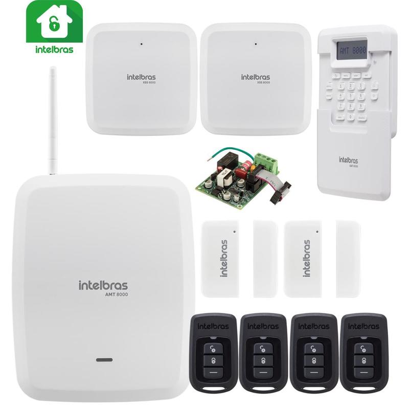 Kit Alarme Amt 8000 Sf E Wifi 2 Magnéticos C/ Fxo E Xat 8000 ...
