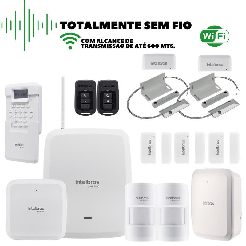 Kit Alarme Completo Amt 8000 Sf Wifi E Atuador Pgm Intelbras - Alarme ...