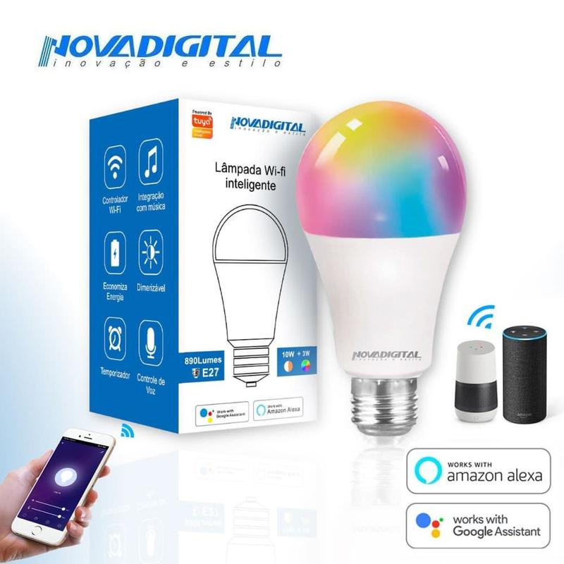 Kit Alexa ultima geração com Lampada Inteligente Lançamento - Smart 5 ...