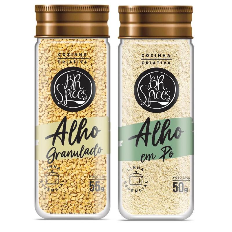 Kit Alho em Pó e Alho Granulado BR Spices - Alho - Magazine Luiza