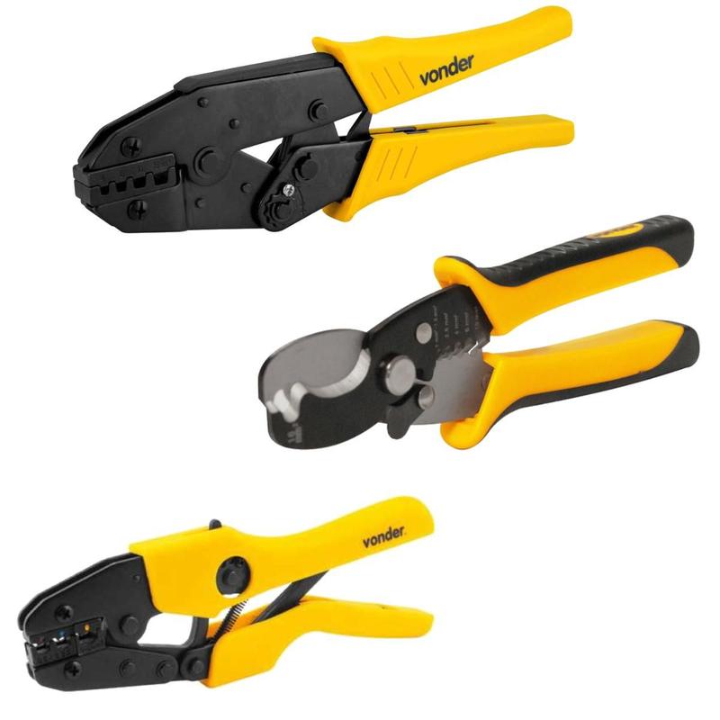 Kit alic corta cabo.crimpa pré isolado e terminal tubular vonder ...