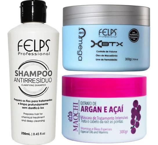 Kit Alisamento E Tratamento Capilar Shampoo - Felps - Kit de Tratamento ...