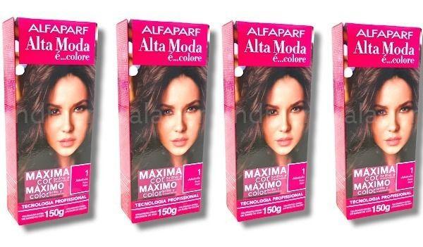 Kit Alta Moda 1.0 Preto Coloração Creme (4 Unidades) Alfaparf - Tinta ...