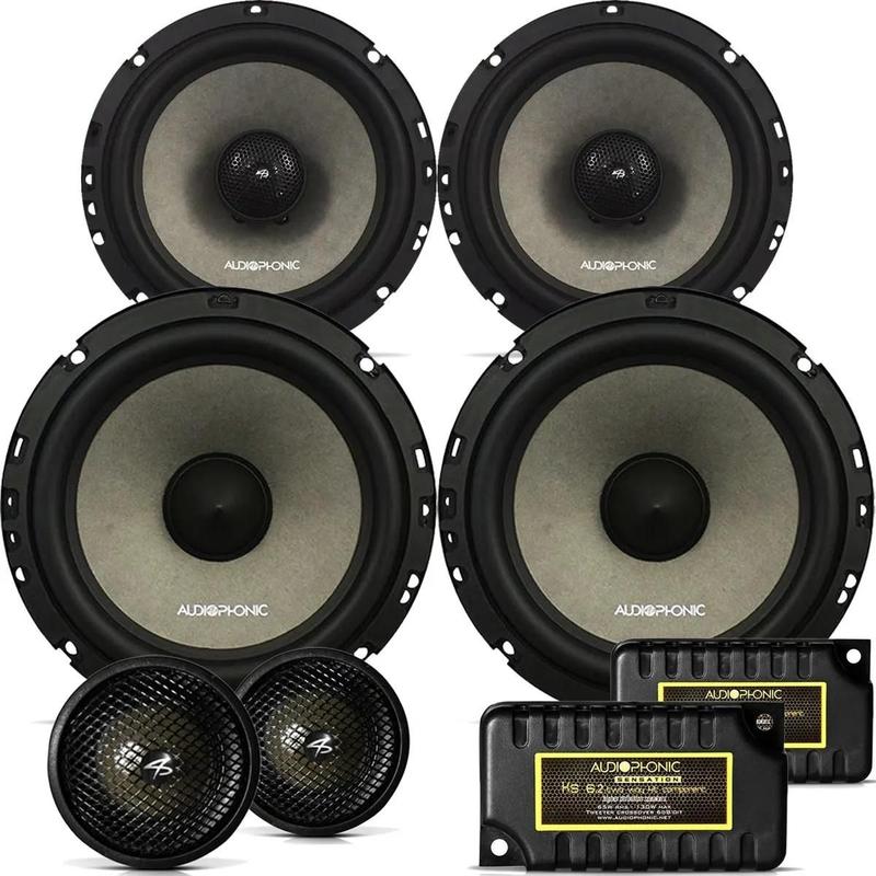 Kit alto falantes Duasvias Audiophonic Ks6.2 130wrms + 1 par de coaxial ...