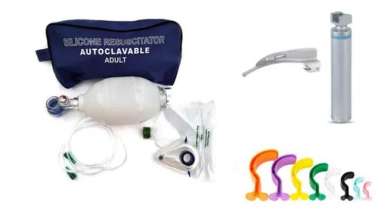 Kit Ambu Adulto Silicone Laringoscópio E Cânula Orofaríngea ...