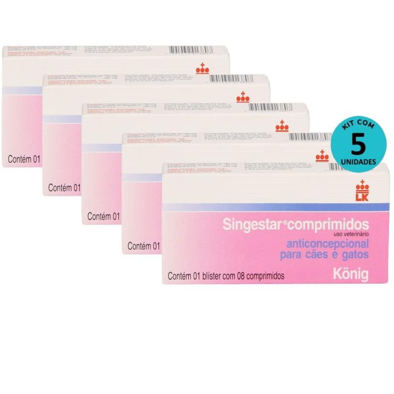 Kit Anticoncepcional Singestar König- 8 Comprimidos C/ 5 unidades ...