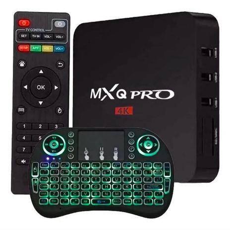 Kit Aparelho Conversor Mx Q 4K Smart Android 9.1 Ultra Hd com Teclado de Led - Hevc - Streaming ...