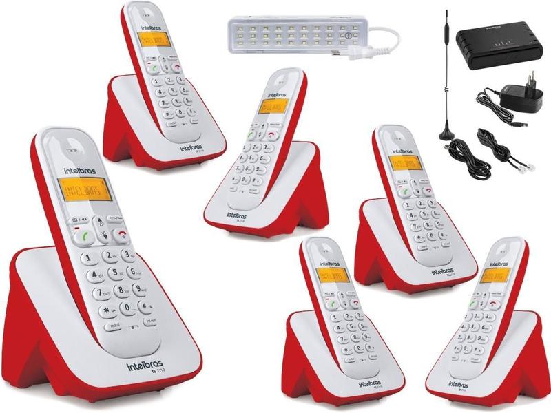 Kit Aparelho Telefone Bina 5 Ramal Entrada Chip Celular 3G - Intelbras ...