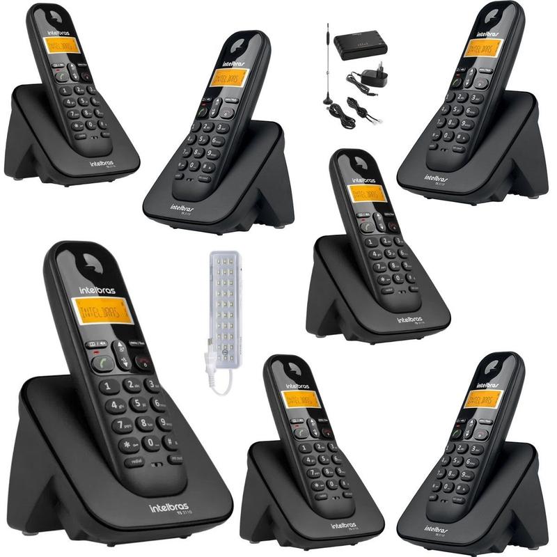Kit Aparelho Telefone Bina 6 Ramal Entrada Chip Celular 3G - Intelbras ...