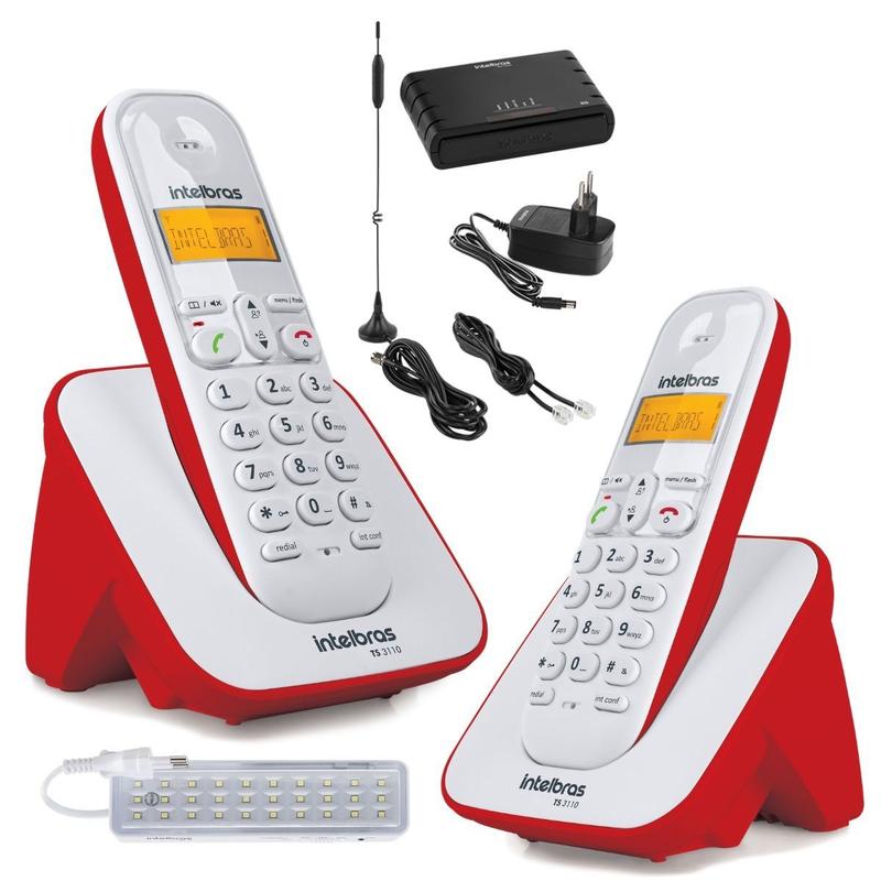 Kit Aparelho Telefone ID Bina Ramal Entrada Chip Celular 3G - Intelbras ...