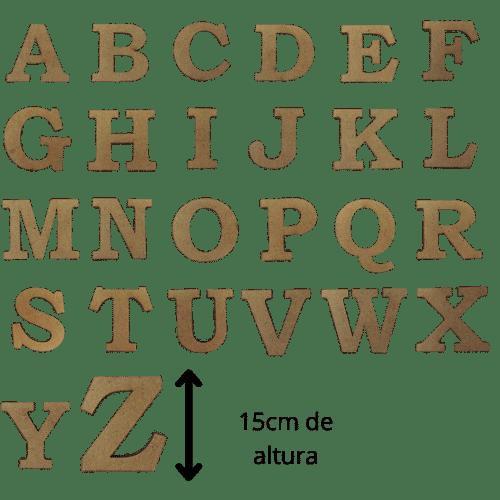 Kit Aplique Letras Bookman Old Style Negrito em MDF 15cm de Altura com ...