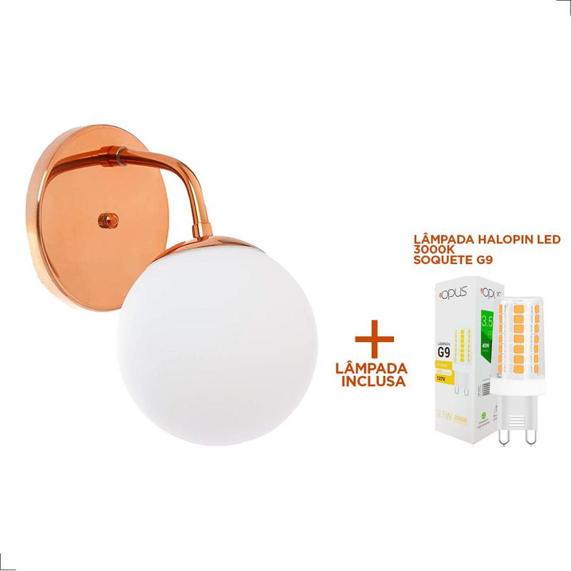 Kit arandela drop 757/1 + lâmpada halopin led g9 - SPOTLINE - Luminária ...