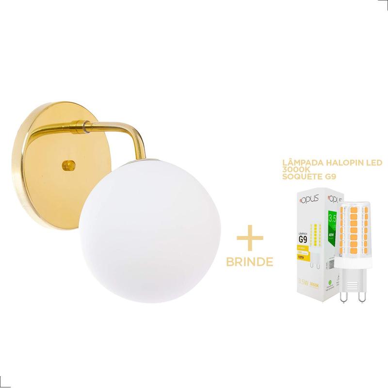 Kit arandela drop 757/1 + lâmpada halopin led g9 - SPOTLINE - Luminária ...