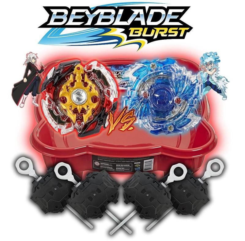 Kit Arena Beyblade 2 Beyblade Burst 4 Lançador Beyblade - Pião de ...