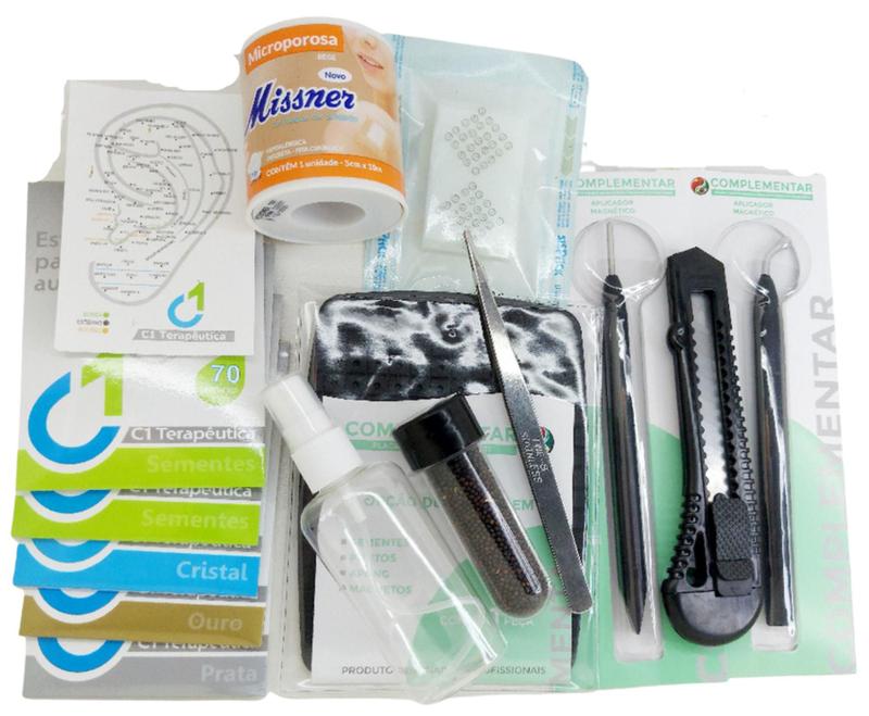 Kit Auricular 14 Peças Para Auriculoterapia - BH Acupuntura - Protetor ...