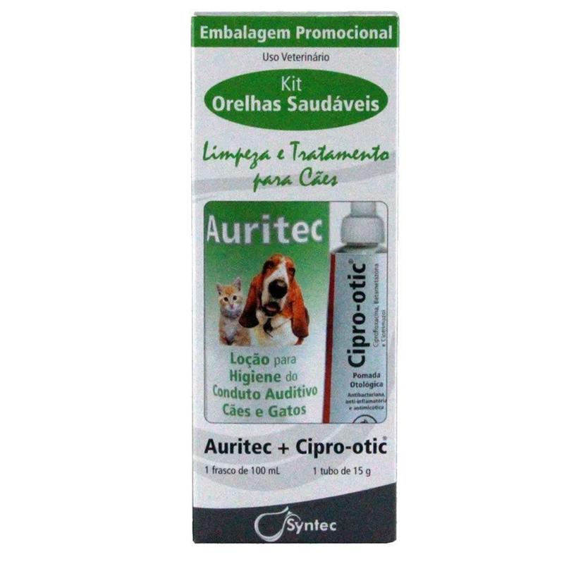 Kit Auritec + Cipro-otic Tratamento Otites Syntec - Farmácia Pet ...