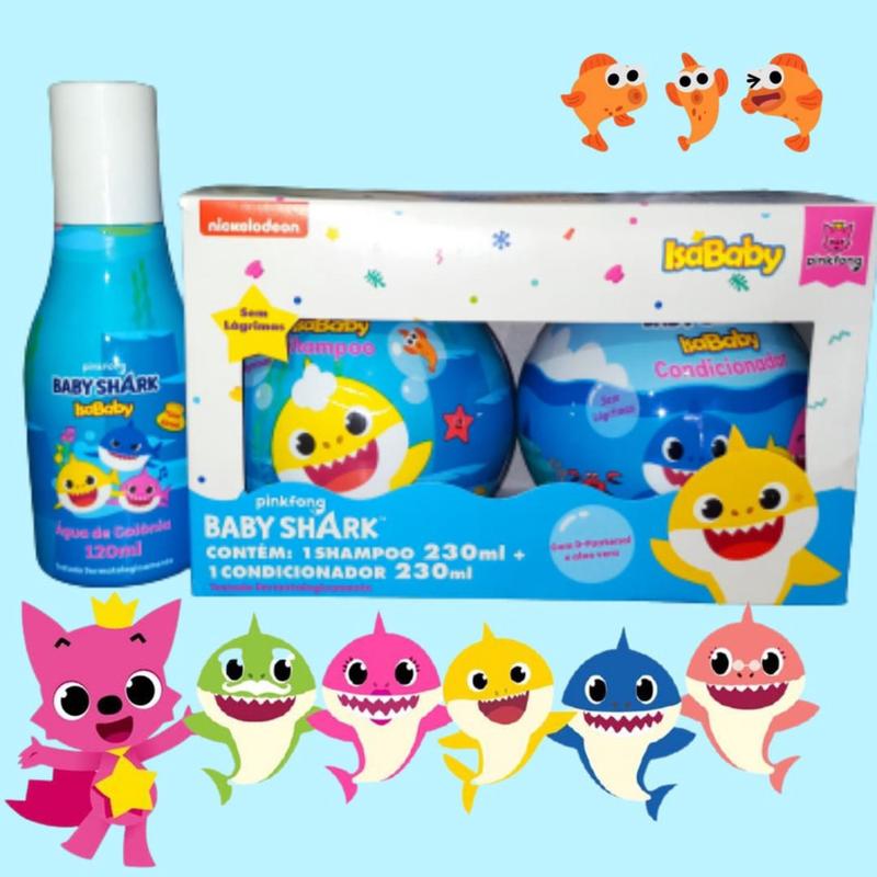 Kit Baby Shark Shampoo e Condicionador e colônia infantil para bebe Sem ...