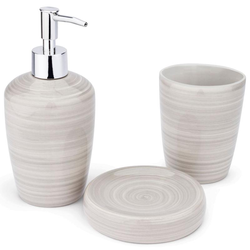 Kit Banheiro Dispenser Porta Sabonete Porta Escovas De Dente - Mek ...