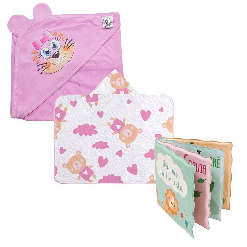 Kit Banho do Bebê 3 Pçs Toalha Mafessoni e Livrinho de Banho - Koala ...