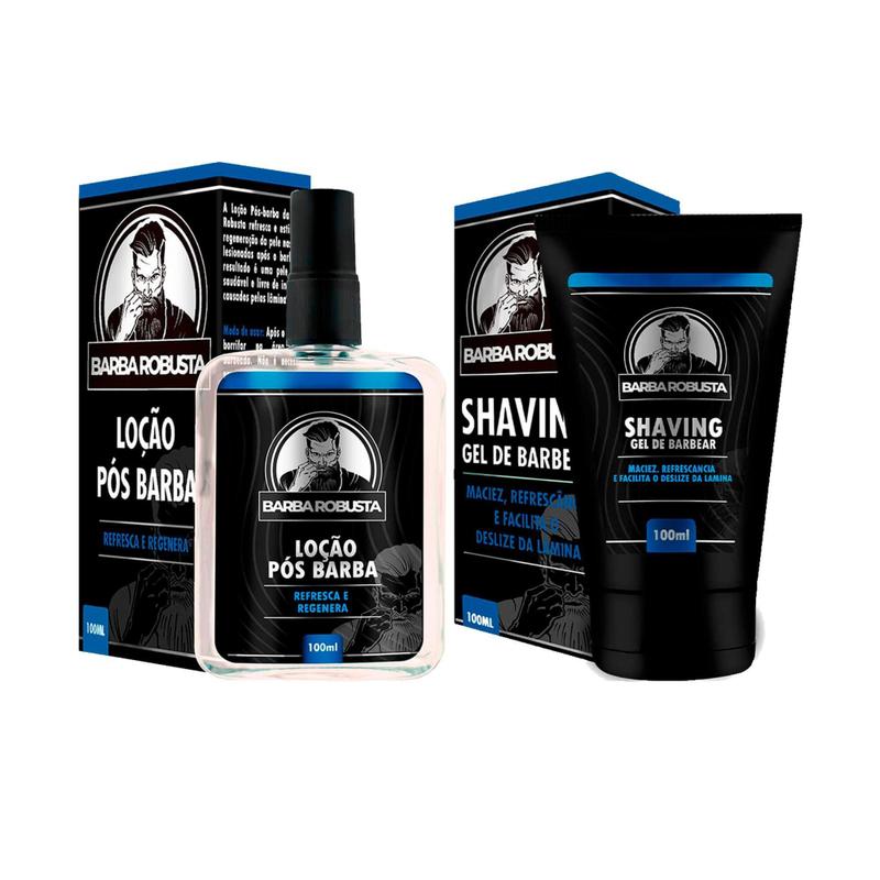 Kit Barba Alinhada Creme De Barbear + Loção Pós Barba - Barba Robusta ...