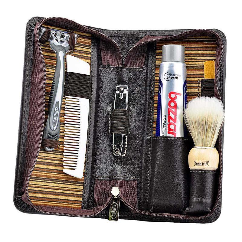 Kit Barba SHAVE em Couro Galvani - Acessórios para Barbearia - Magazine ...