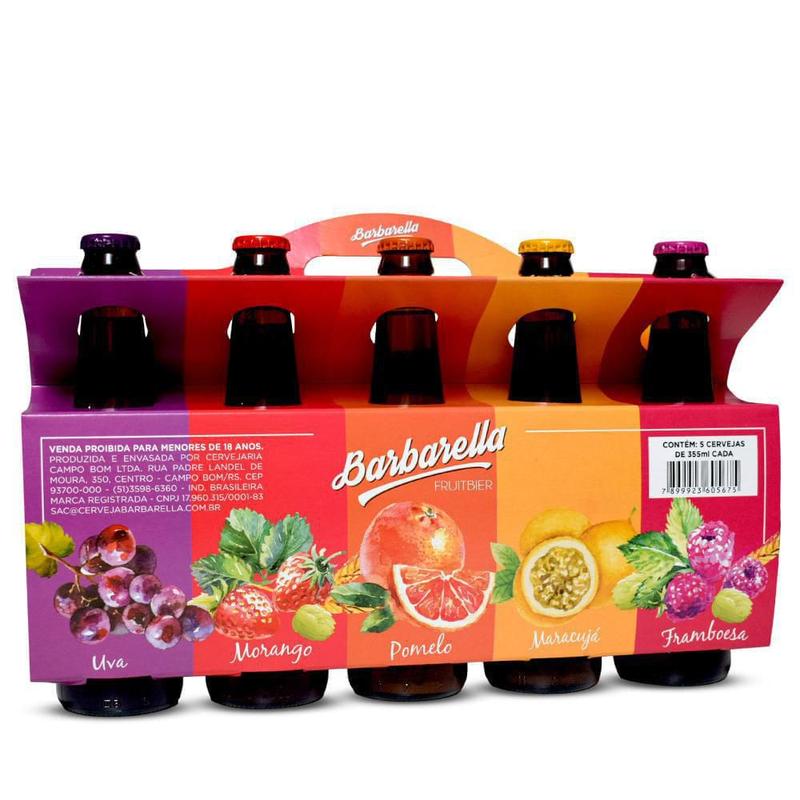 Kit Barbarella Fruit Beer 05 Garrafas 355 Ml - Bebidas - Magazine Luiza