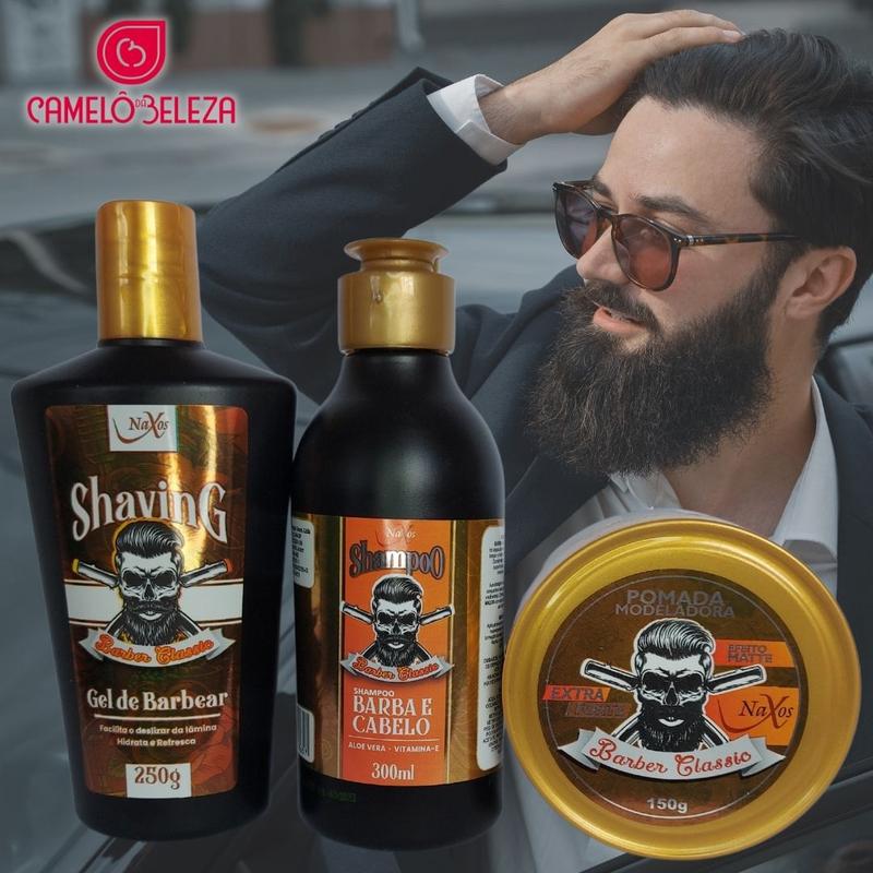 Kit Barber Classic For Man Naxos - 3 Itens - Barbearia - Magazine Luiza