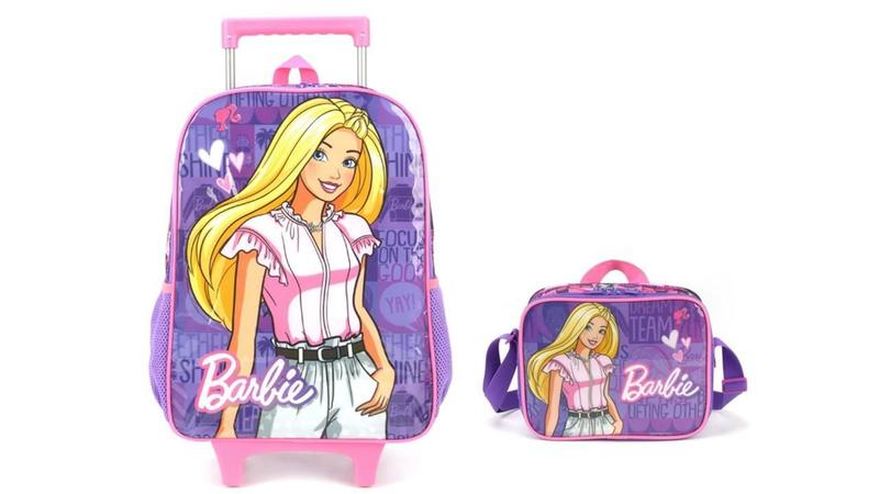 Kit Barbie Original Mochila De Rodinha + Lancheira - Luxcel - Bolsas e ...