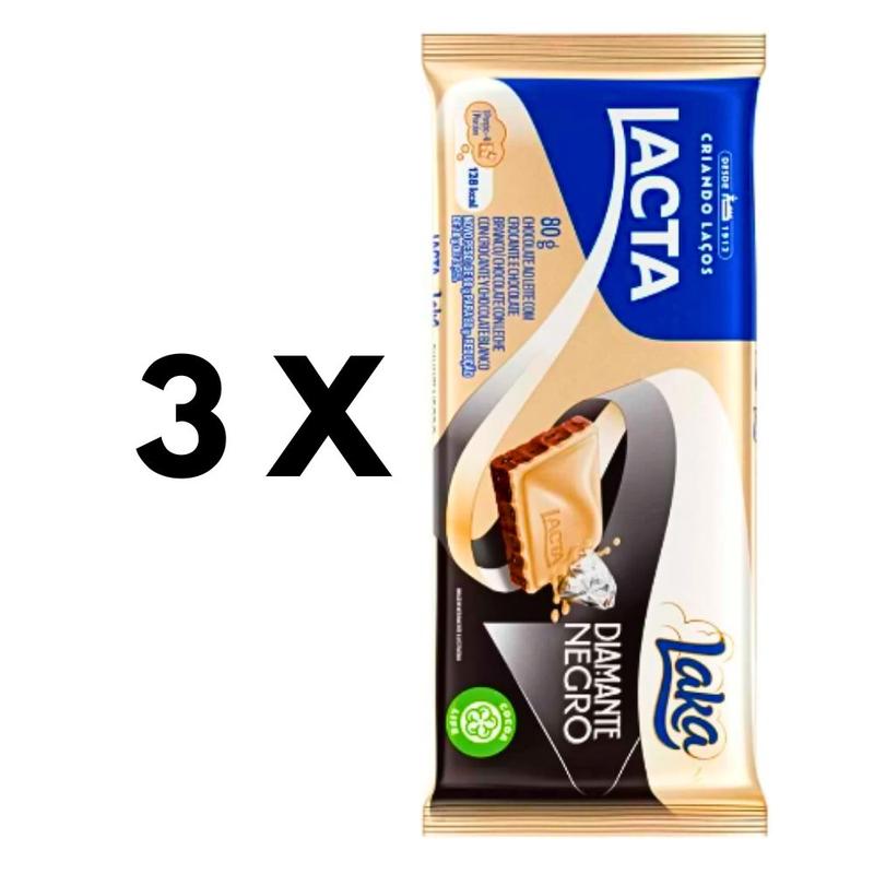 Kit Barra De Chocolate LACTA Diamante Negro e Laka - 3 UN - Laka - Magazine Luiza