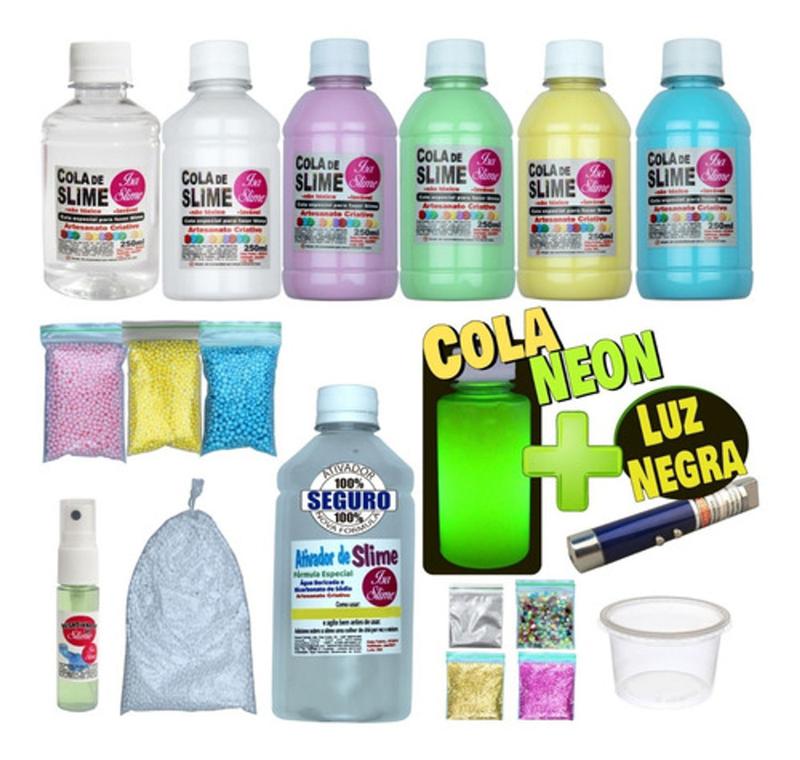 Kit Base Para Fazer Slimes com Neon - isa slime - Slime / Amoeba ...