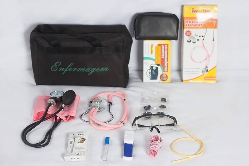Kit Básico de Enfermagem Rosa Premium - G-tech - Kit Enfermagem ...