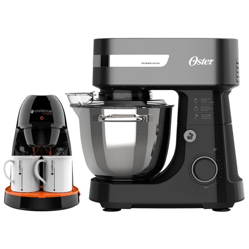 Kit Batedeira Planetária Oster Bowl Inox Ii 800W 4L 12 Velocidades Com ...