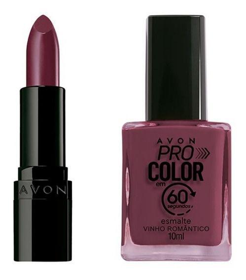 Kit Batom Ultracobertura Vinho Perfeito + Esmalte Pro Color Vinho ...