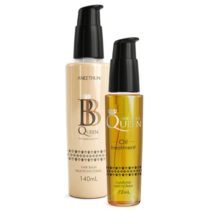 Kit BB Queen e Oil Queen System Aneethun Reconstrução Total - Kit de ...