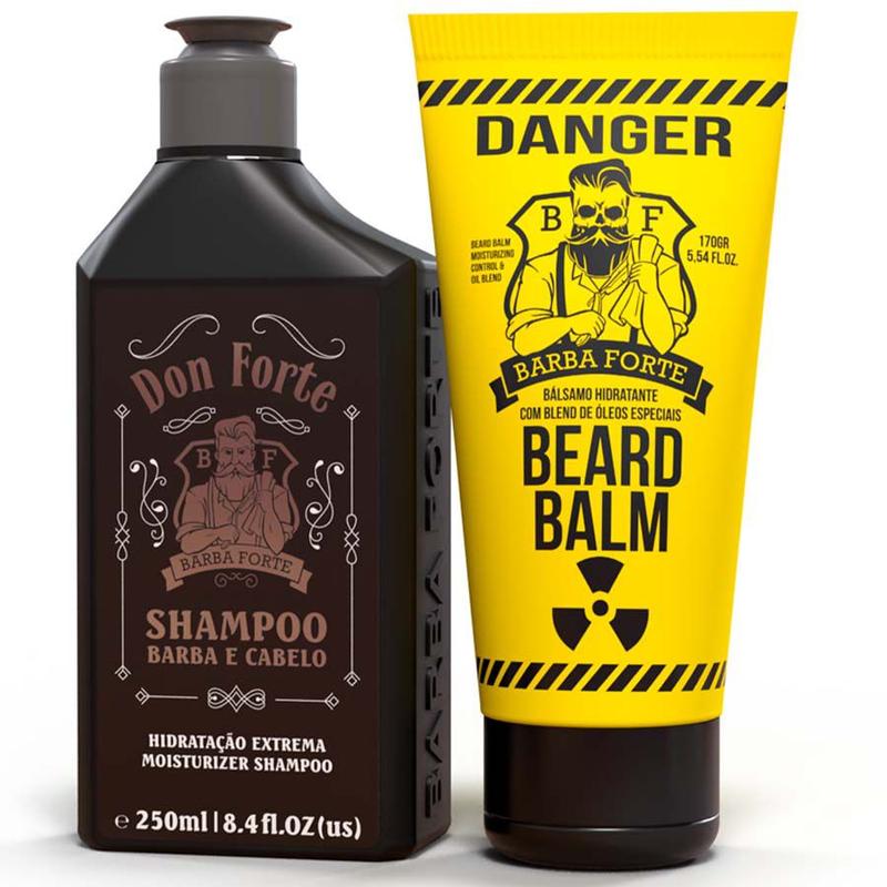 Kit Beard Balm Danger + Shampoo Hidratação Extrema Don Forte Barba ...