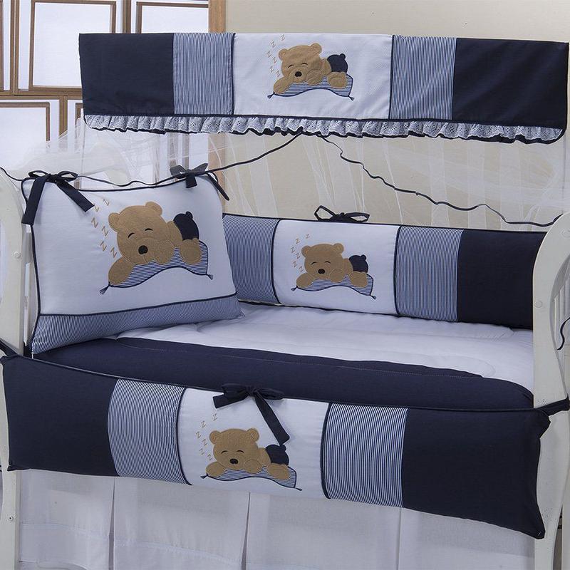 Kit Berço Bebê Urso Marinho 100% Algodão 8 Peças - Nicoli Ferri - Kits ...