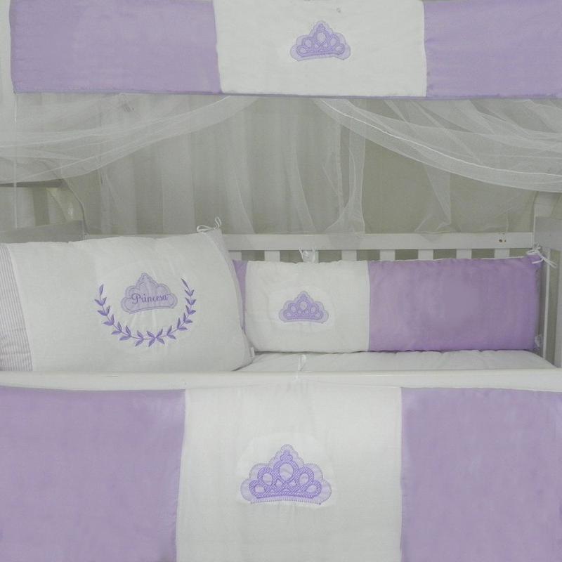 Kit Berço Menina Princesa Lilás 10 Peças - Nicoli Ferri - Kits Enxoval ...