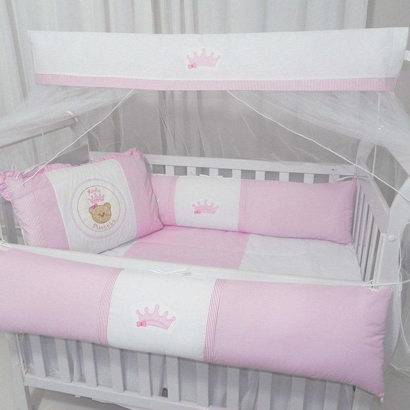 Kit Berço Minha Princesa Rosa 10 Peças - Nicoli Ferri - Kits Enxoval ...