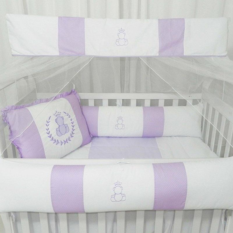 Kit Berço Ursinha Princesa Lilás 10 Peças - Nicoli Ferri - Kits Enxoval ...