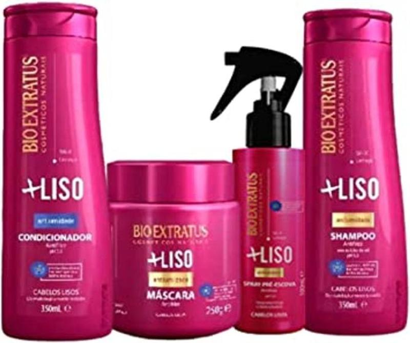 Kit Bio Extratus + Liso Sem Frizz E 3X Mais Lisos 4 Itens - bioextratus ...