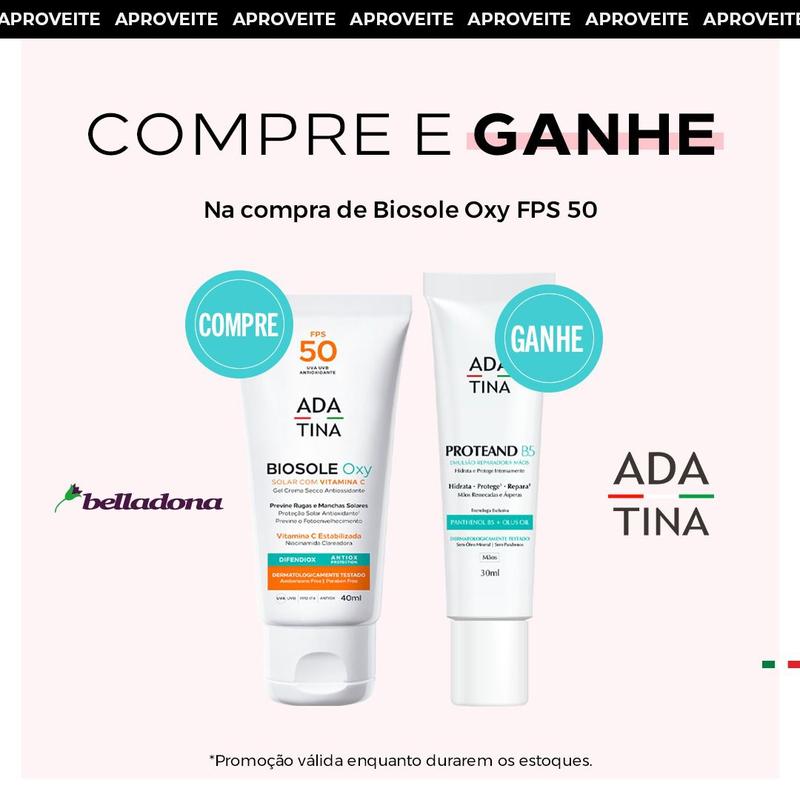 Kit Biosole OXY FPS50 40ml + Proteand B5 30ml - ADA TINA - Protetor ...