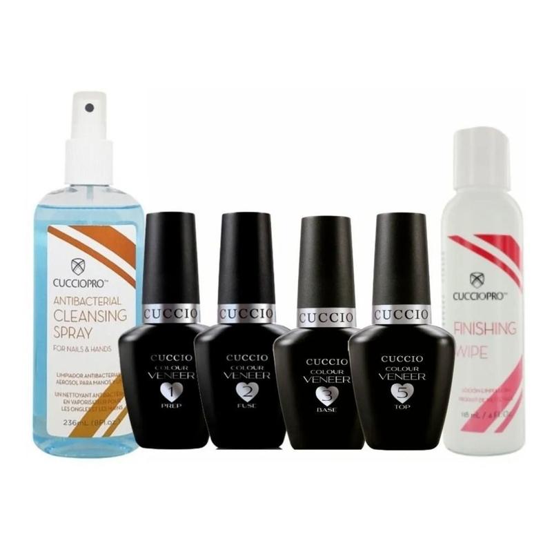 Kit Blindagem Cuccio Prep + fuse + base + top Coat + Cleansing ...