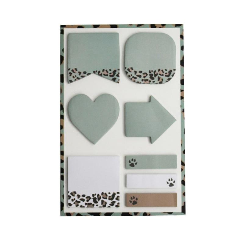 Kit Blocos Adesivos Le Anotações Decorados Animal Print com 08 Formatos ...