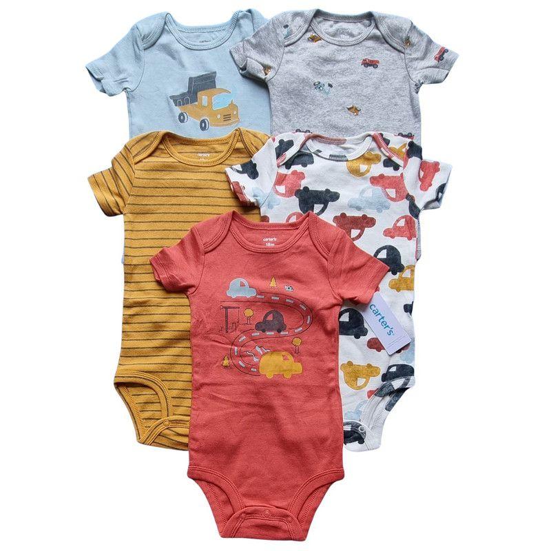 Kit Body Carters Manga Curta 5 Peças Bebe Menino Original Bori Bodi ...