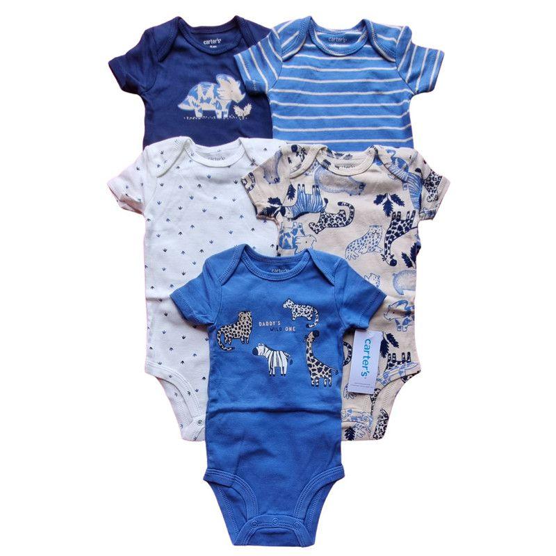 Kit Body Carters Manga Curta 5 Peças Bebe Menino Original Bori Bodi ...